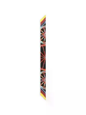Dolce & Gabbana 6x100 Carretto-print Silk Twill Bandeau - Black