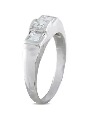 LB EXCLUSIVE Platinum Bezel-set Asscher-cut Diamond Ring