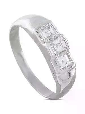 LB EXCLUSIVE Platinum Bezel-set Asscher-cut Diamond Ring