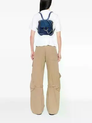 Chloé Faye Backpack In Calfskin And Suede