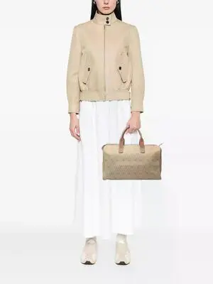Dior Honeycomb Coated Canvas Boston Bag - Neutrals