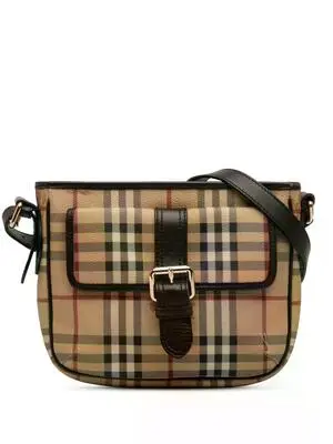 Burberry Haymarket Coated Canvas Crossbody Bag - Neutrals