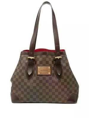 LOUIS VUITTON Damier Ebene Hampstead Mm Tote Bag - Brown