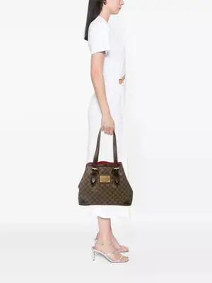 LOUIS VUITTON Damier Ebene Hampstead Mm Tote Bag