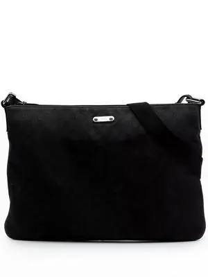 Gucci Gg Denim Crossbody Bag - Black