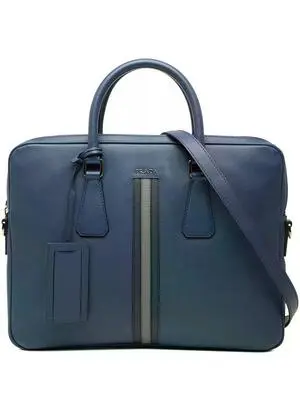 Prada Saffiano Business Bag - Blue