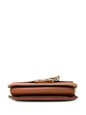Chloé Faye Small Suede And Calfskin Crossbody Bag - Brown