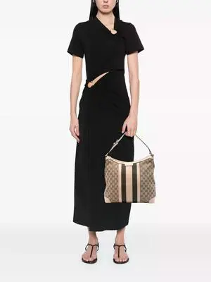 Gucci Gg Canvas Web Shoulder Bag