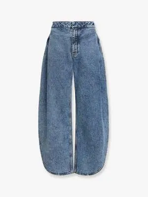 Alaïa High-waisted Denim Jeans With Side Slits