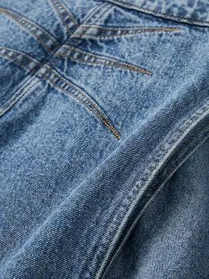 Alaïa High-waisted Denim Jeans With Side Slits