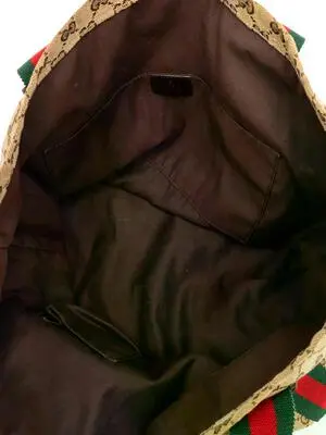 Gucci Gg Canvas Web Tote Bag