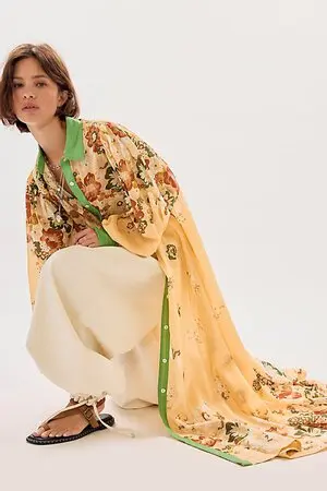 BOHEMIAN TRADERS Blair Billow Maxi Shirtdress