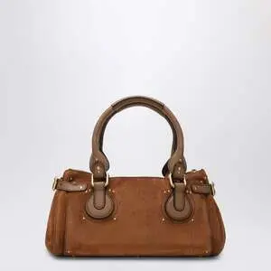 Chloé Paddington Suede Calf Leather Bag - Brown
