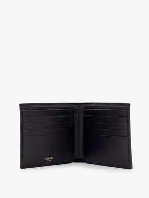 Celine Bifold Triomphe Coated Canvas And Leather Wallet