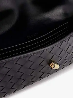 Bottega Veneta Andiamo Leather Clutch With Intrecciato Pattern - Multicolor
