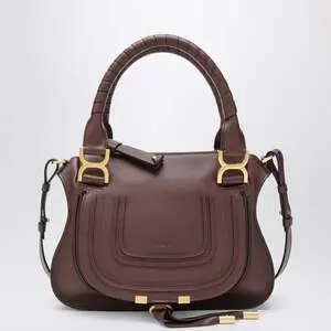 Chloé Small Marcie Handbag In Leather - Brown