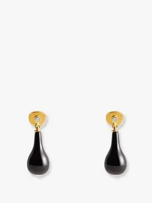 TOTEME Onyx Drops Brass Earrings - Multicolor