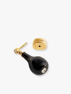 TOTEME Onyx Drops Brass Earrings - Multicolor