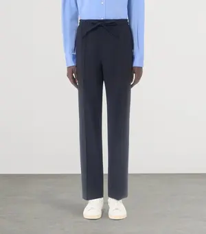 Valentino Garavani Mohair-wool Drawstring Trousers