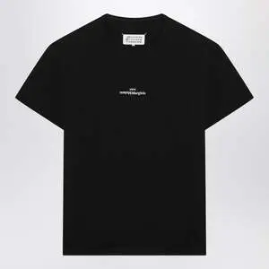 MAISON MARGIELA T-shirt With Distorted Logo - Black