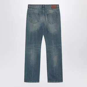 Alexander McQueen Faded Denim Jeans - Blue