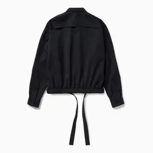 1989 STUDIO Dark Short Gabardine Jacket With Belt