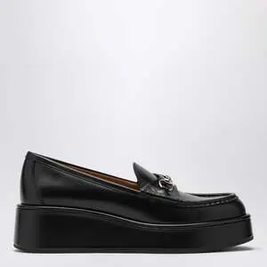 Gucci Platform Loafer With Horsebit Detail - Black