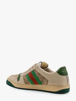 Gucci Screener Leather And Gg Supreme Fabric Sneakers