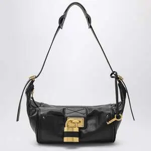 Chloé Paddington Black Grained Leather Crossbody Bag - Blue