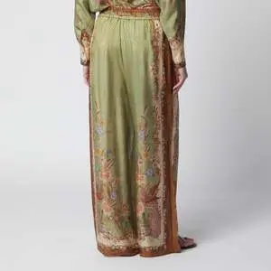 Zimmermann Indra Relaxed Trousers With Floral Print - Multicolor