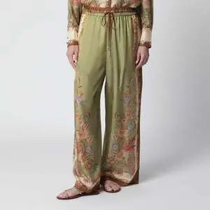 Zimmermann Indra Relaxed Trousers With Floral Print - Multicolor