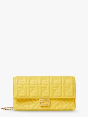 Fendi Leather Wallet On Chain Baguette - Multicolor
