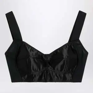 Dolce & Gabbana Satin Corset Bustier - Black