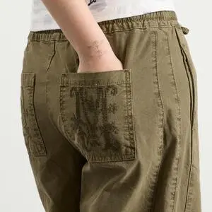 DAMSON MADDER Felix Twill Barrel Leg Trousers