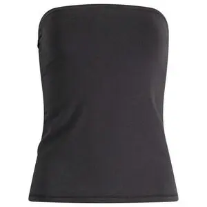 SKIMS Cotton Jersey Strapless Tube Top - Soot