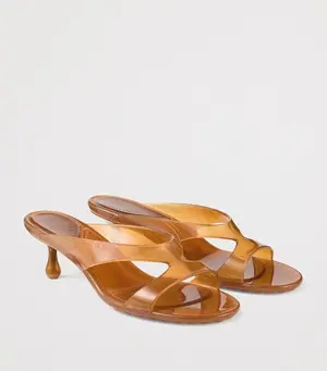 JIMMY CHOO Jelly Drop 50 Glitter Heeled Mules - Yellow