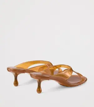 JIMMY CHOO Jelly Drop 50 Glitter Heeled Mules - Yellow