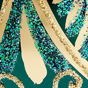 Harrods Glitter Leaf Pattern Bauble