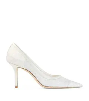JIMMY CHOO Love 85 Slingback Heels - Ivory