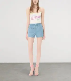 Valentino Garavani Drawstring Denim Shorts