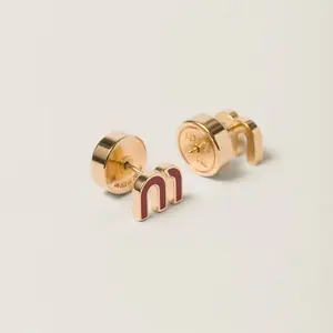 Miu Miu Logo Detailed Earrings