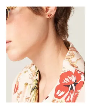Miu Miu Logo Detailed Earrings