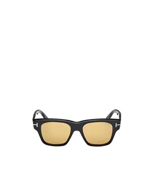 TOM FORD Square Frame Sunglasses - Bright Black