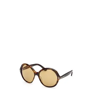 TOM FORD Annabelle-02 Round Frame Sunglasses - Nude