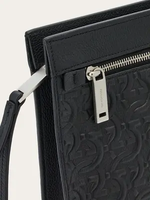 FERRAGAMO Logo Embossed Clutch Bag