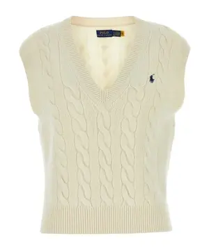 Polo Ralph Lauren V-neck Cable Knit Vest - No