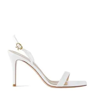 GIANVITO ROSSI Ribbon Open Toe Sandals - White