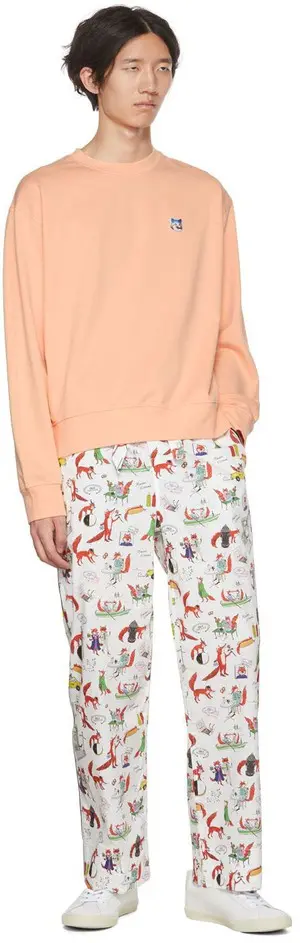 Maison Kitsuné Fox Head-embroidered Cotton Sweatshirt