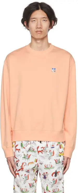 Maison Kitsuné Fox Head-embroidered Cotton Sweatshirt