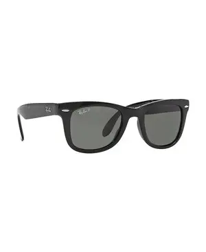 Ray-ban Wayfarer Folding Classic Polarised Sunglasses - Gray